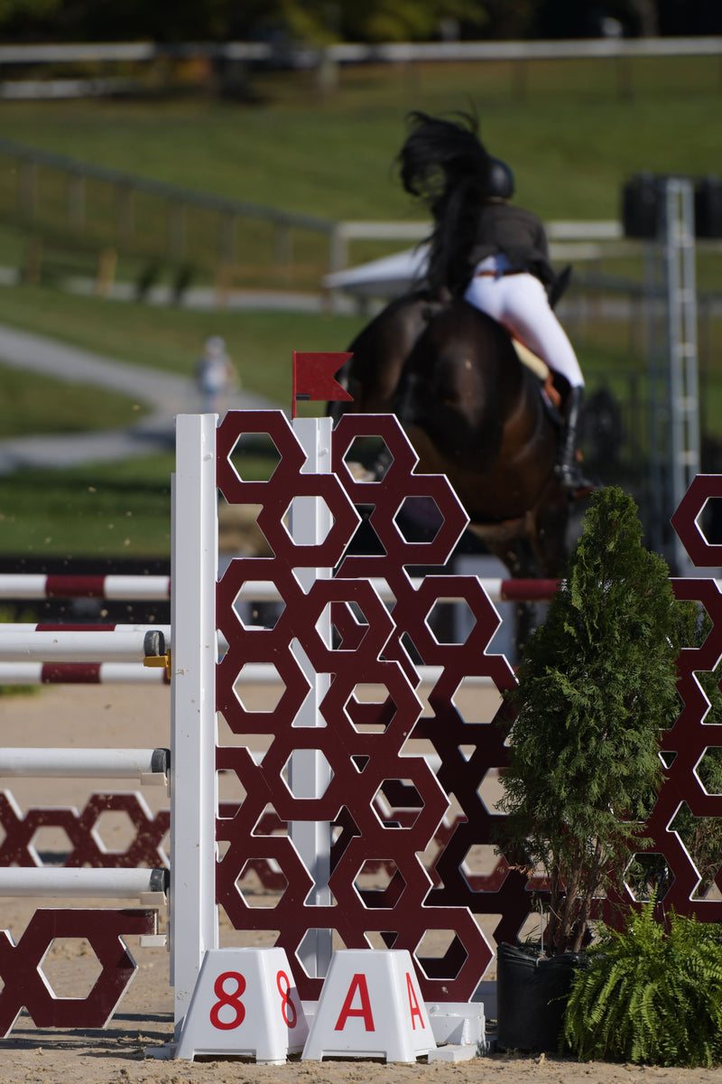Burgundy Hexagon Jump Standards – Dalman Jump Co