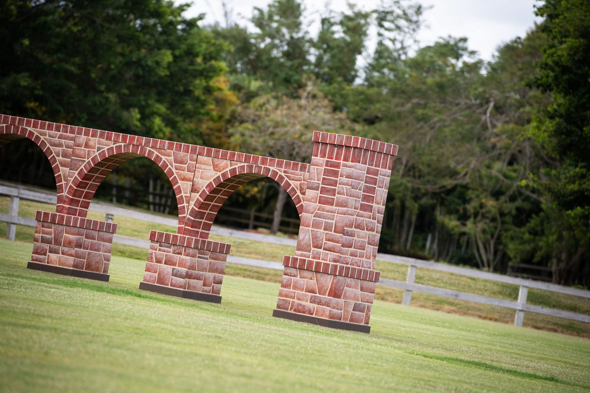 3D Arched Brick Jumper Wall – Dalman Jump Co